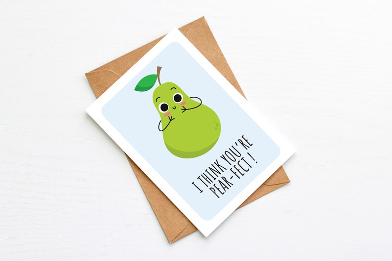 Set of 6 Printable Cute Food Puns Cards, Cute Food Quotes Greeting ...