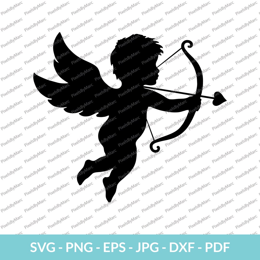 Cupid Icon, Love and Valentine's Day Symbol, Cupid Shooting Love Arrow ...