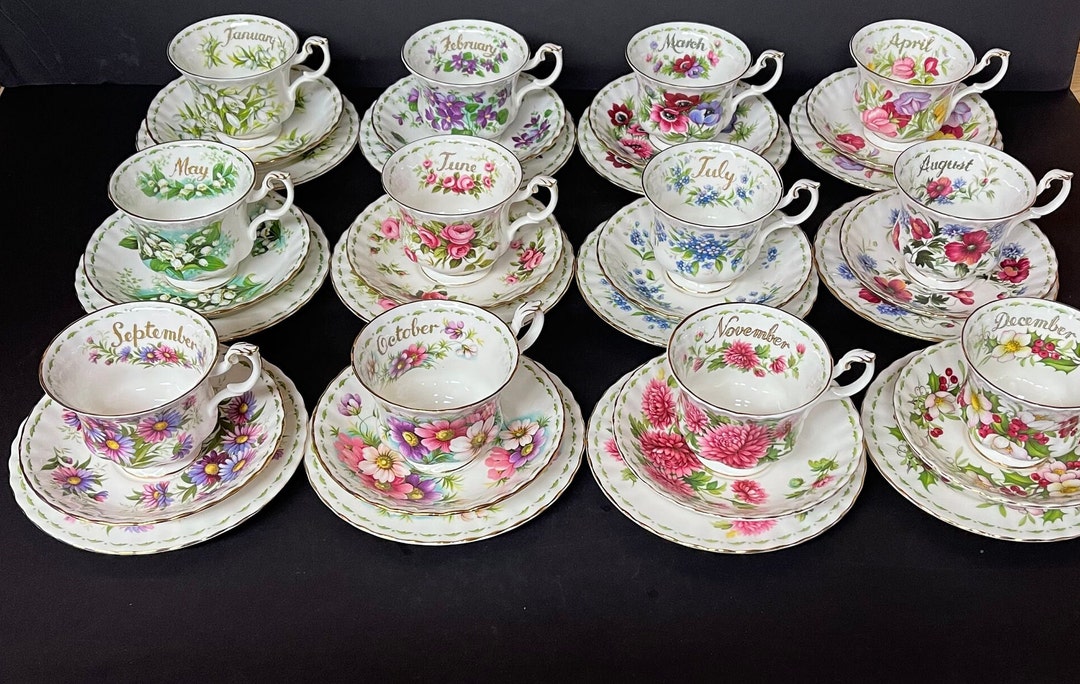 Royal Albert Flower of the Month All 12 Trios - Etsy