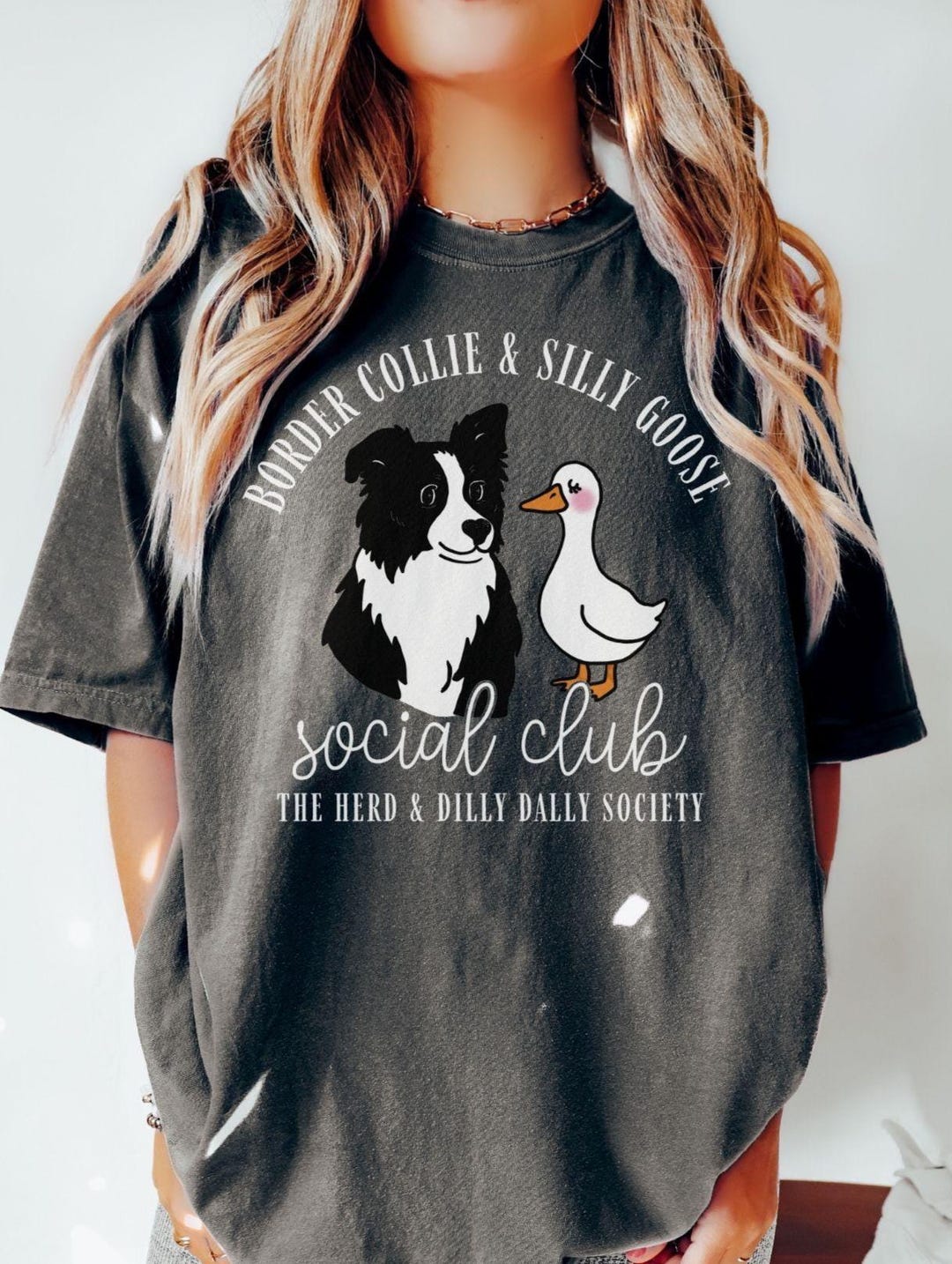 Comfort Colors Border Collie Silly Goose Social Club T-shirts|border ...