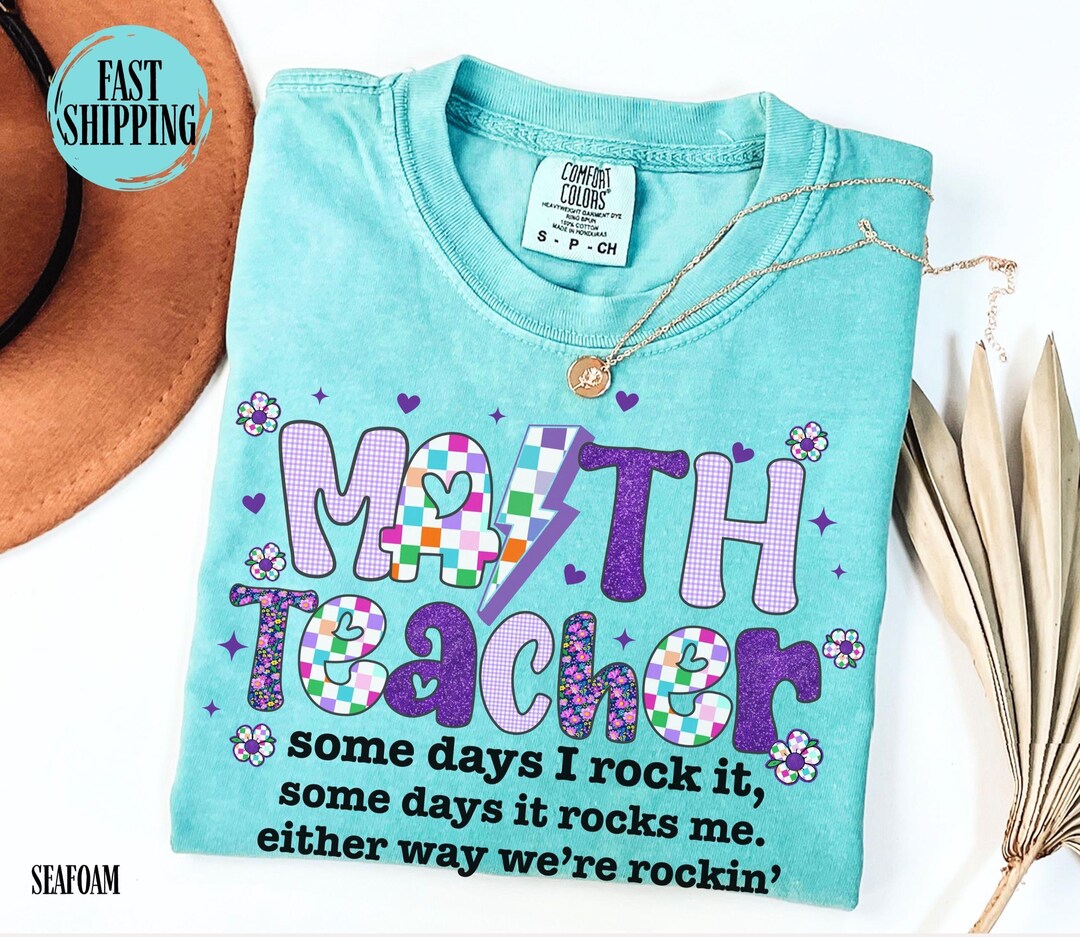 Math Teacher Shirt,preppy Math Teacher Shirt,teacher Back to School ...