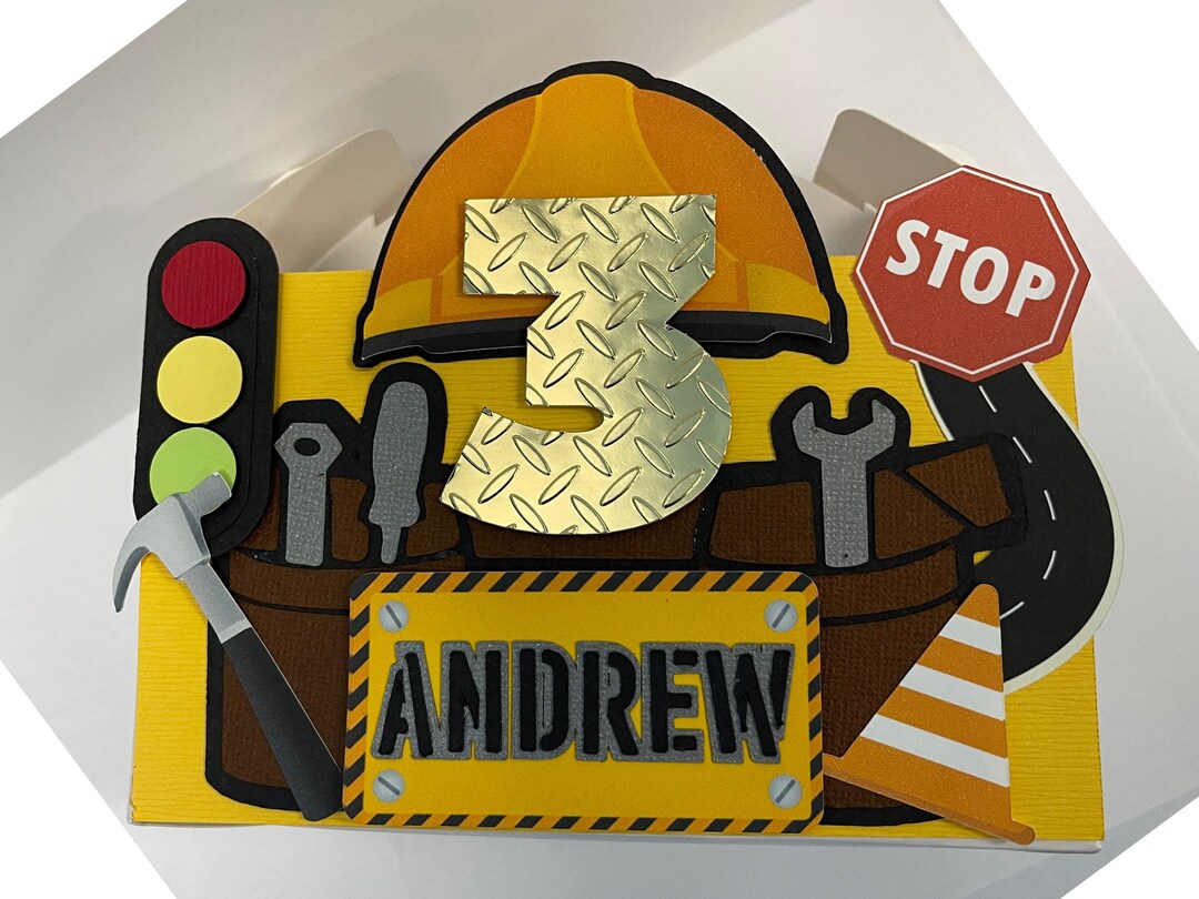 Construction Party Favor Boxes, Construction Favor Bags, Construction ...
