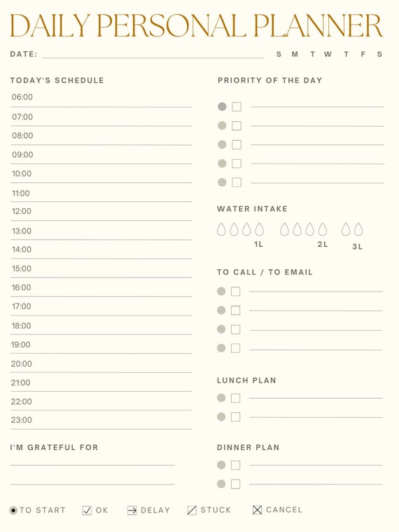 Simple Digital Planner Printable and Downloadable - Etsy