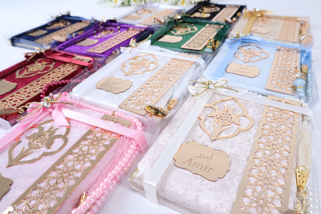 Personalised Islamic Gift Set, Yaseen Dua Book Tasbih, Eid Wedding Baby ...