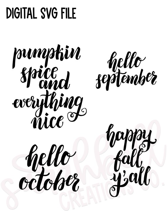 Fall Themed SVG Files SVG Cut File Cricut Cut Files - Etsy