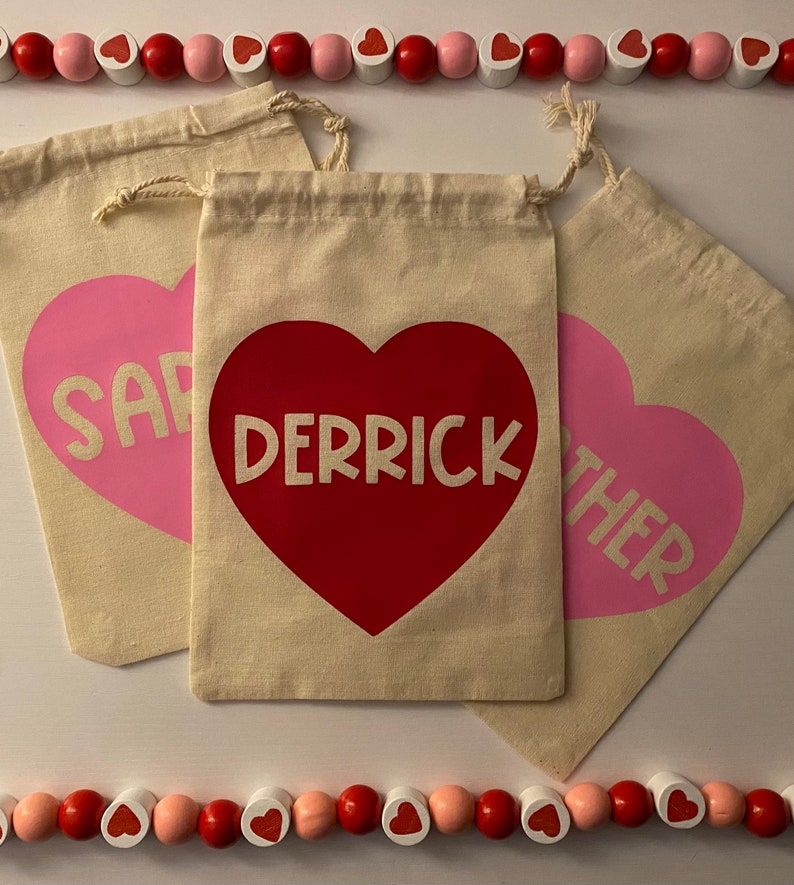 Personalized Name Valentine’s Day Bag, Valentines Day Bag, Love Candy ...
