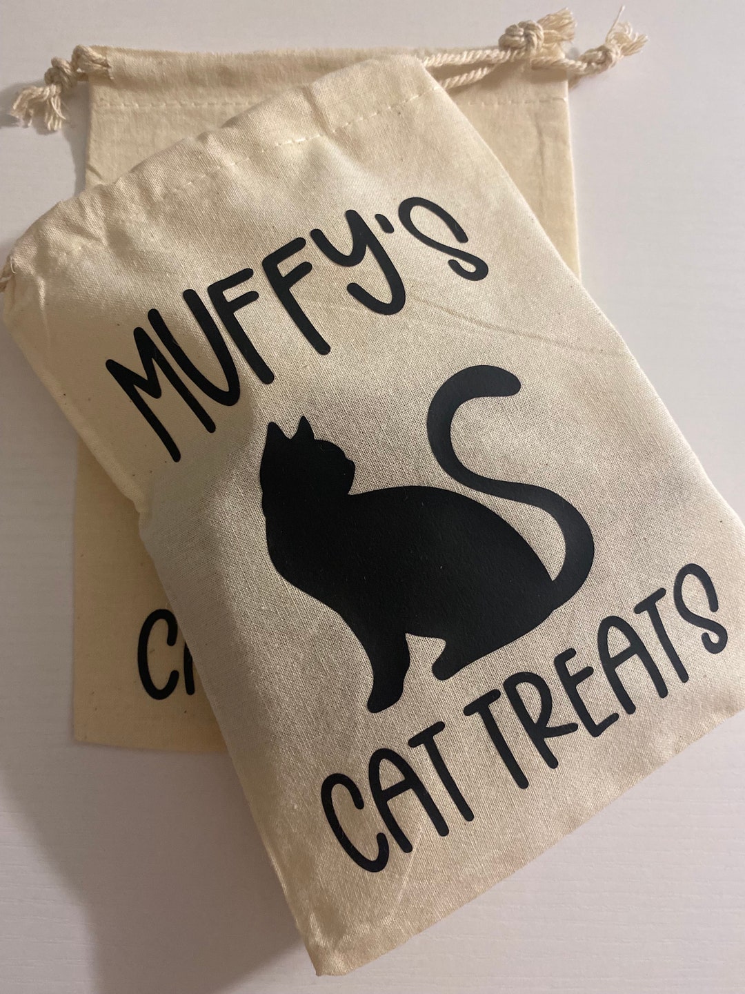 Personalized Cat Treat Bag, Personalized Kitty Treat Bag, Paw Print ...
