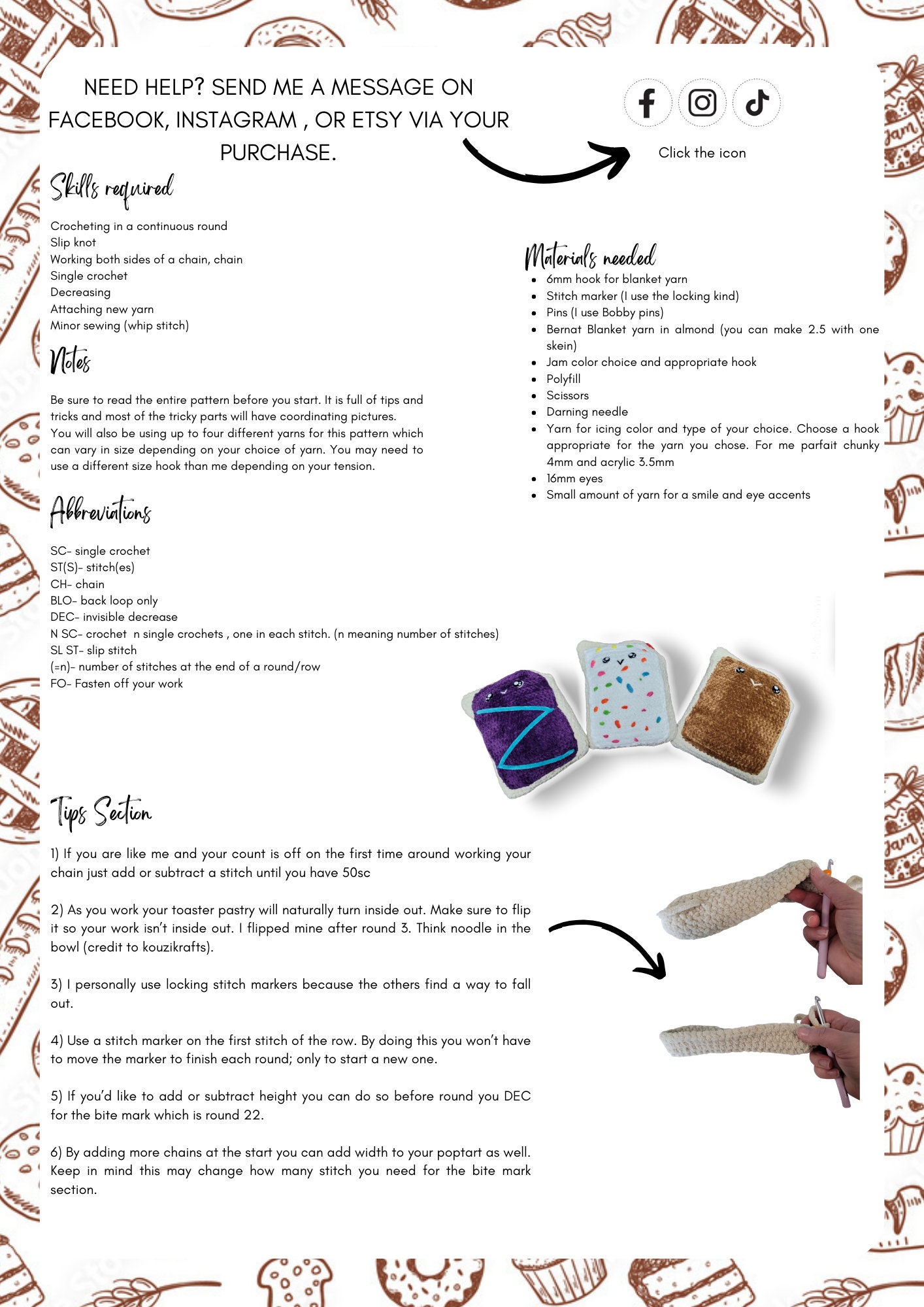 Toaster Pastry Pillow Pattern PDF FILE ONLY - Etsy