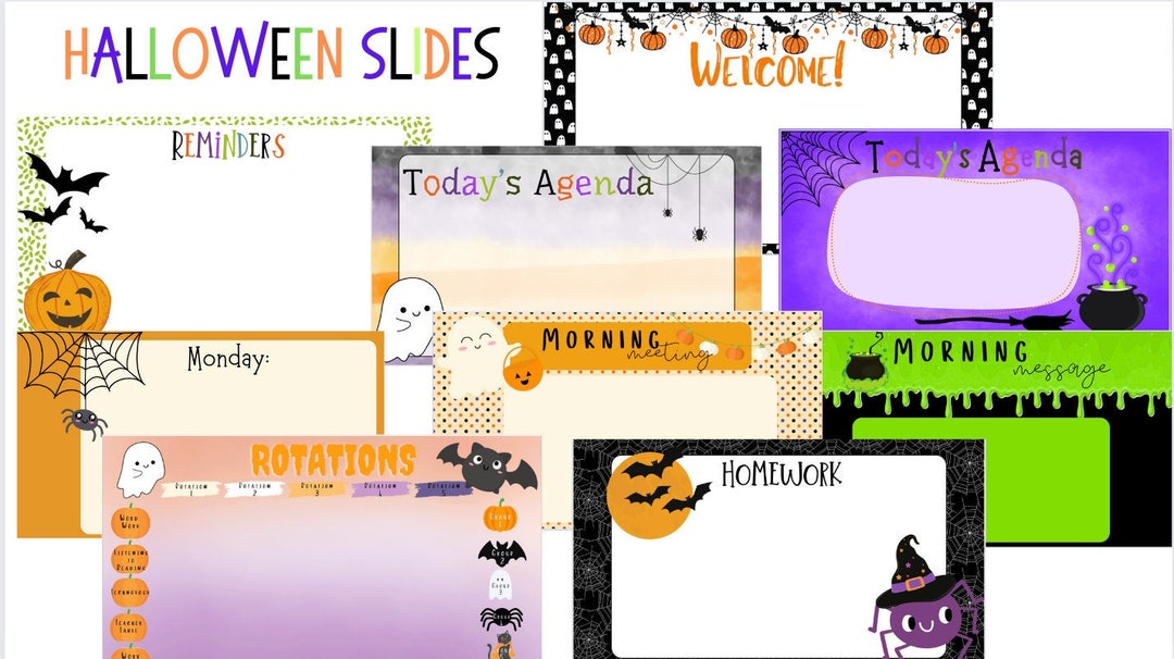 Halloween Google Slides Templates Digital Download - Etsy