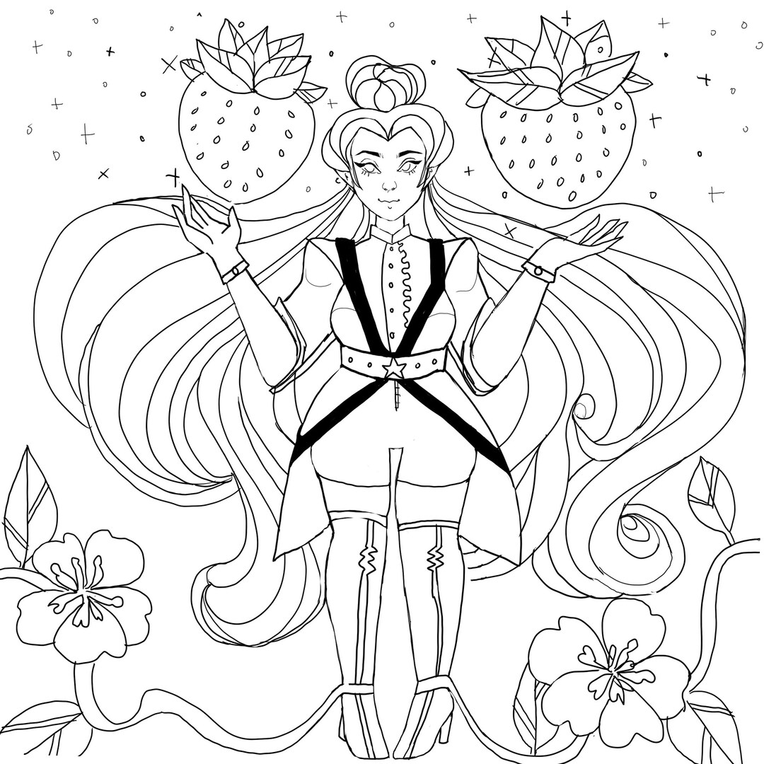 Coloring Pages | Fruit Fairies - Etsy