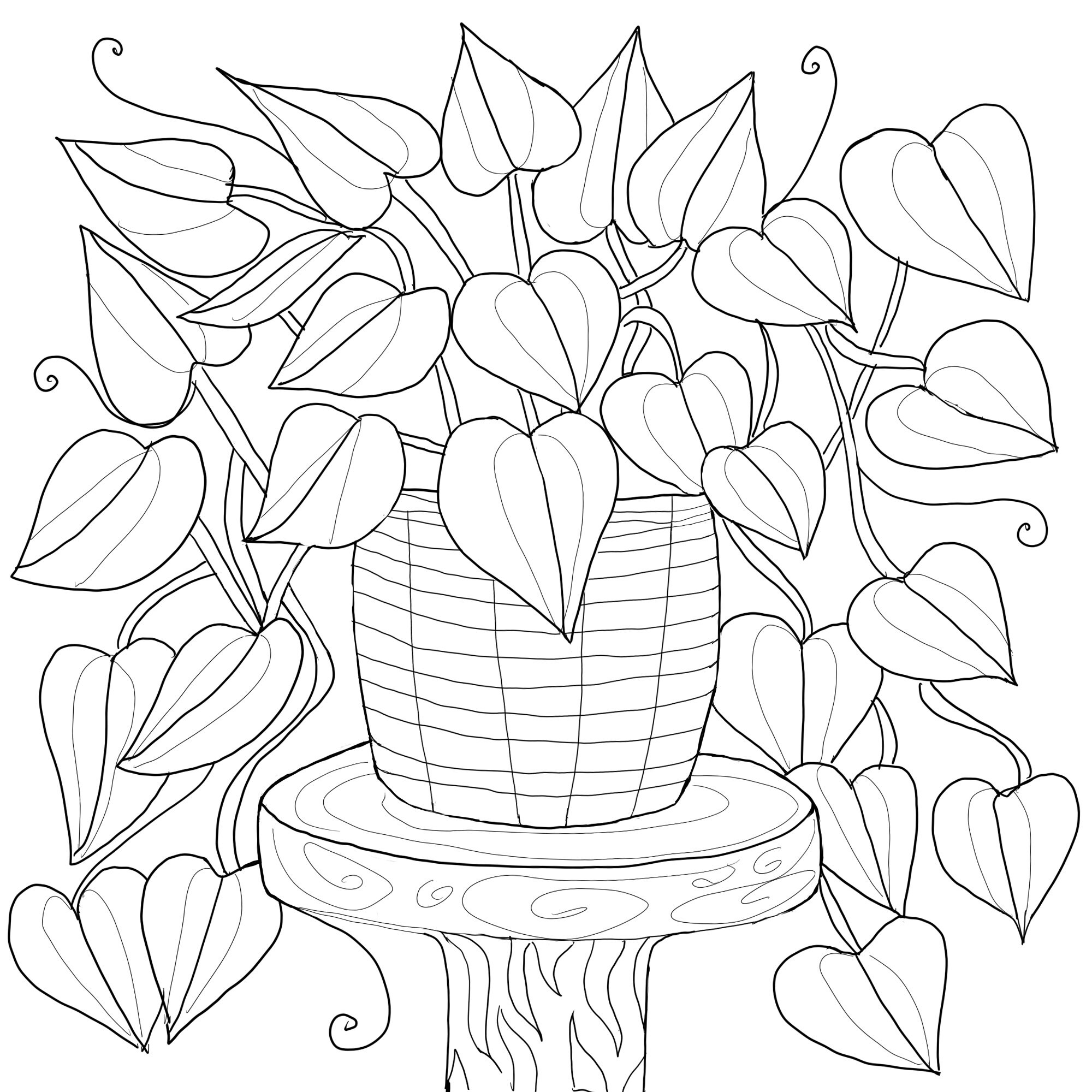 Coloring Pages | Houseplants - Etsy