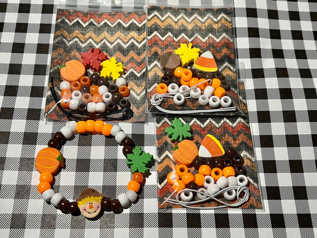 Fall Bead Bracelet Craft Kit DIY Craft Thanksgiving Fall Festival ...