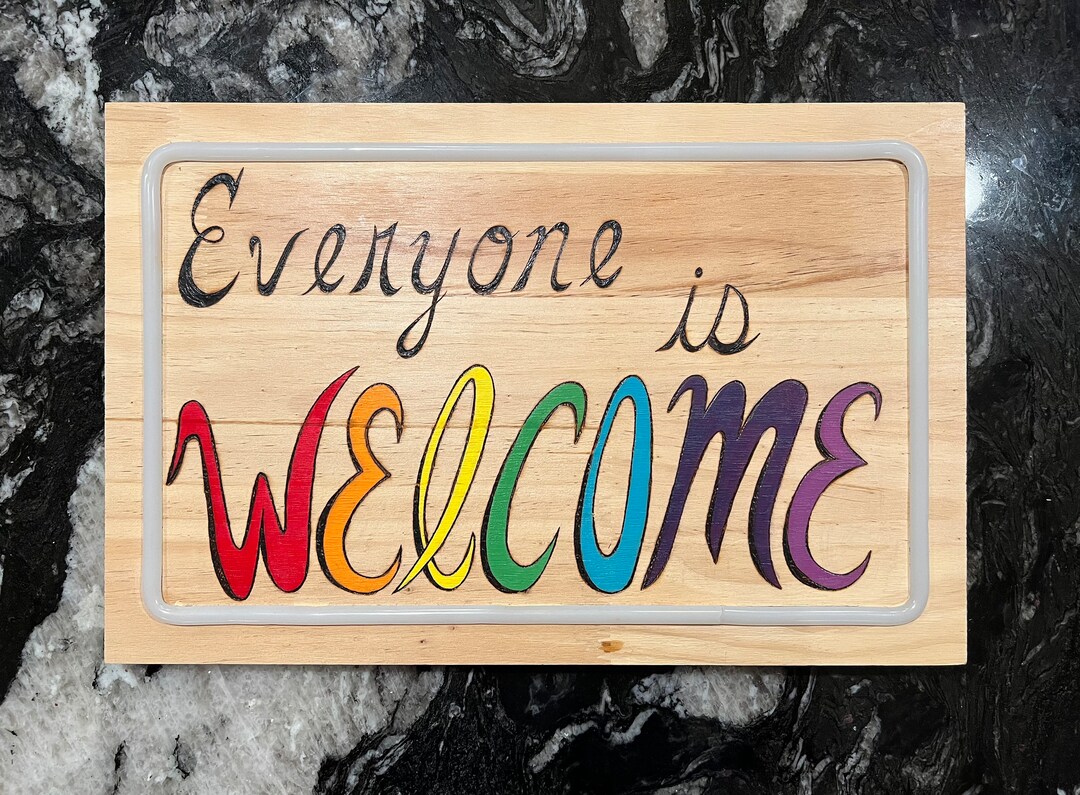 Everyone is Welcome Sign - Etsy