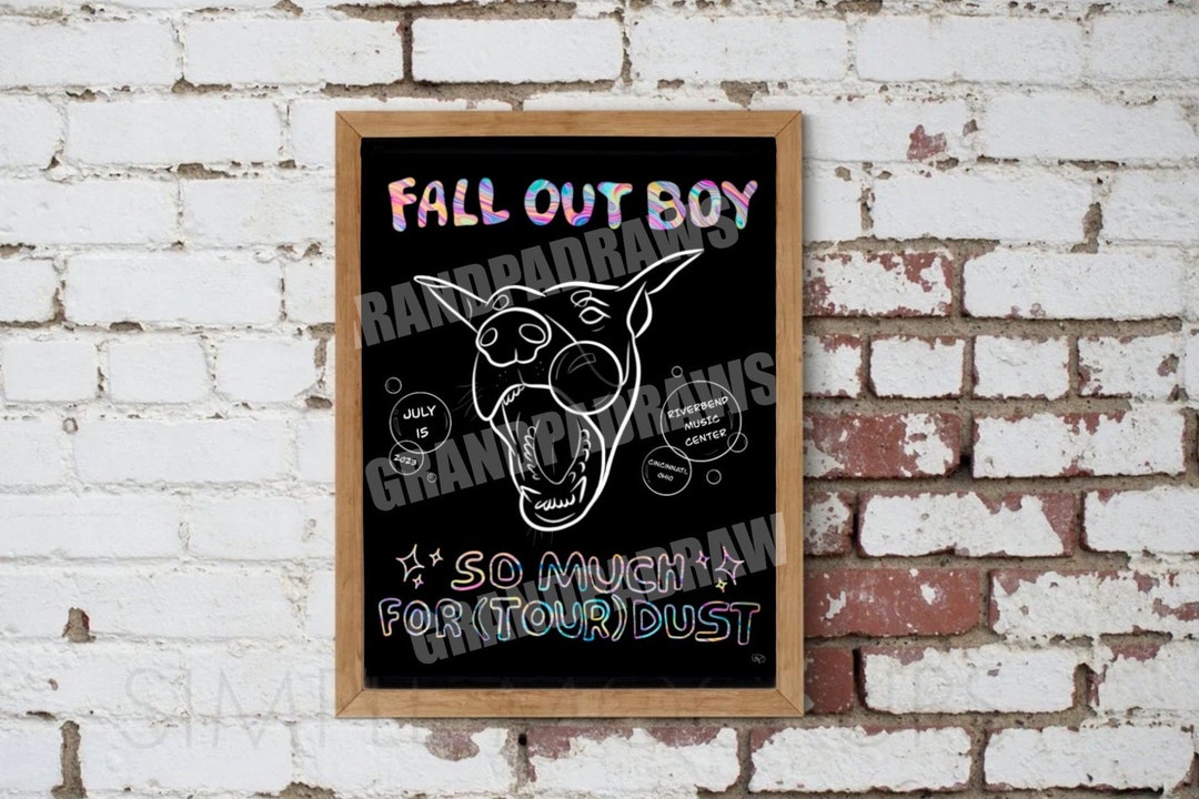 DIGITAL Fall Out Boy so Much for Tour Dust Tour Poster, Pdf File ...