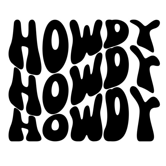 Howdy Retro Font PNG SVG JPG Western Designs Digital - Etsy