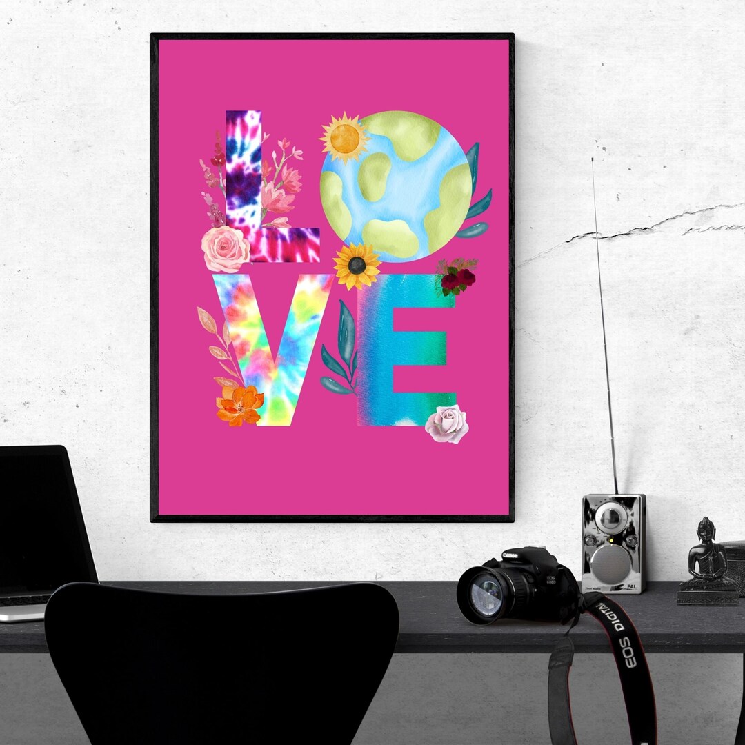 Printable Wall Art /printable Love Print/watercolor Love Print /love ...