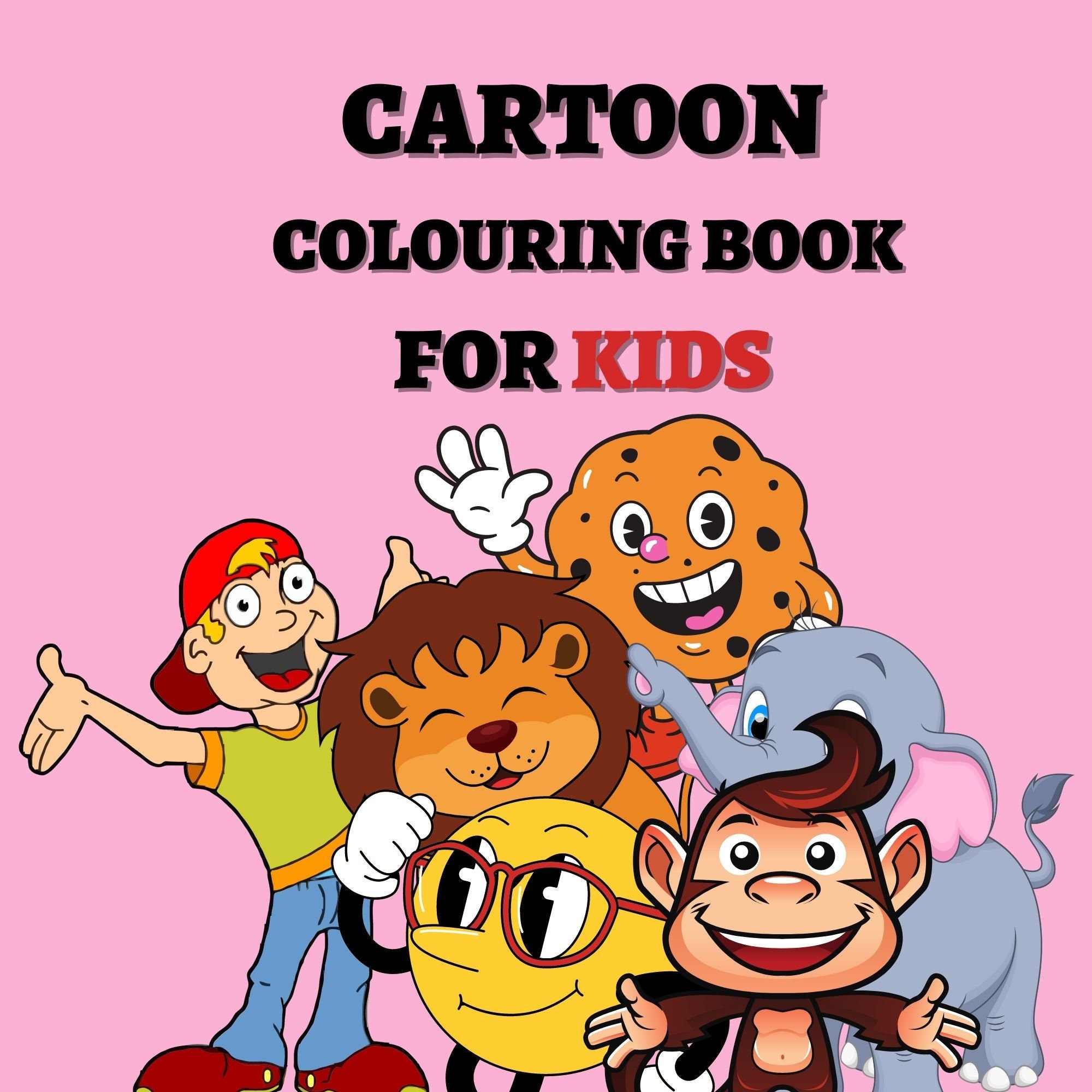 Libro para colorear de dibujos animados para niños/ Regalo para amantes ...