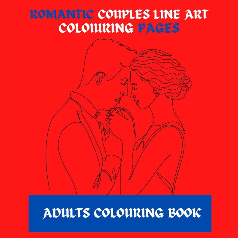 Printable Romantic Couples Line Art for Adults/ Romantic Art Designs ...