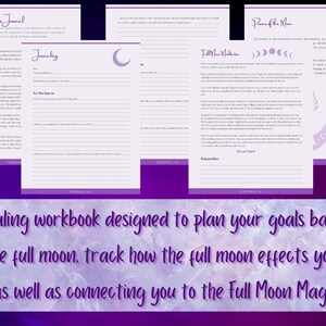 Full Moon Workbook, Printable Full Moon Journal, Moon Magic Guidebook ...