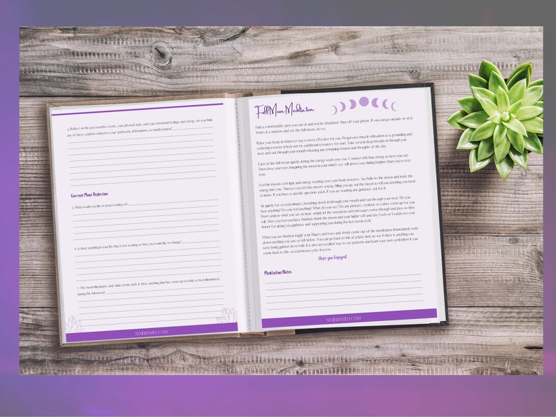 Full Moon Workbook, Printable Full Moon Journal, Moon Magic Guidebook ...