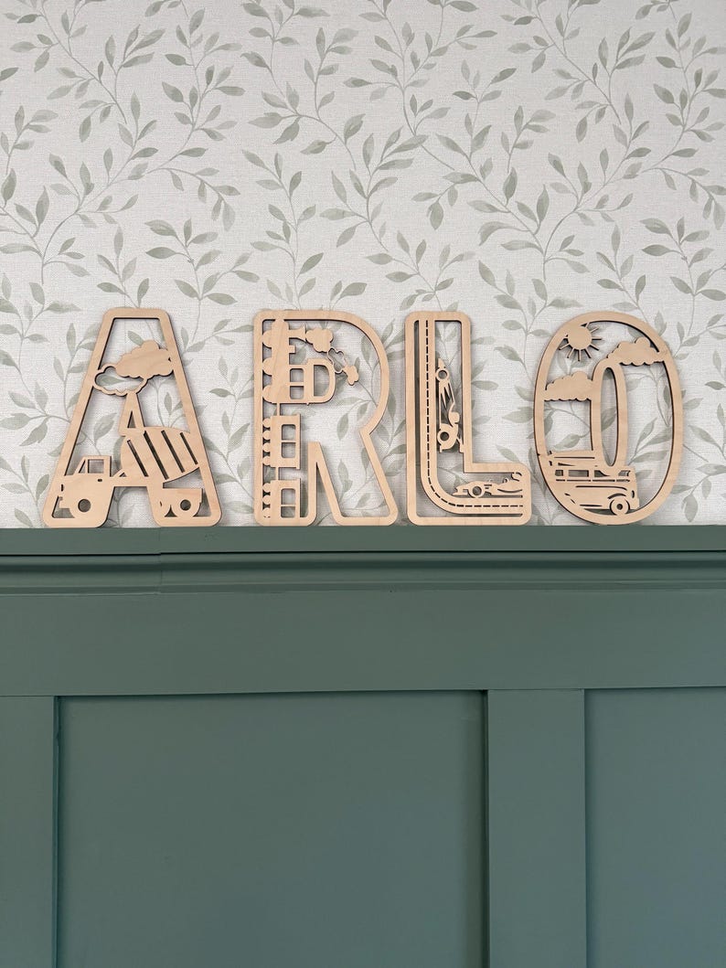 Vehicle Themed Name Sign, Transport Themed Bedroom Decor, Car Themed ...