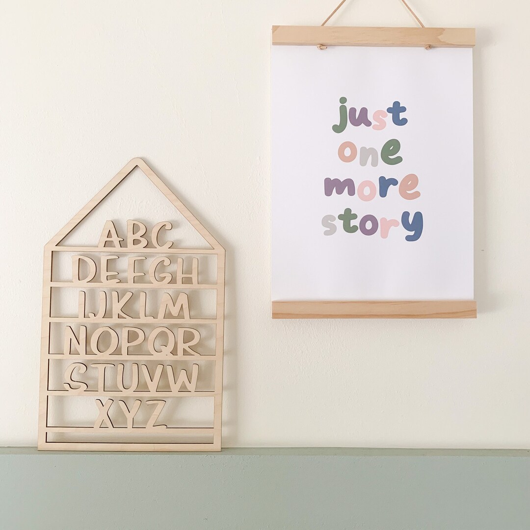 Wooden Alphabet Sign, Nursery Decor, Children's Wall Hanging - Etsy