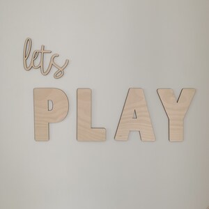 Let’s Play Sign, Play Sign, Sign for Playroom, Wooden Nursery Decor ...