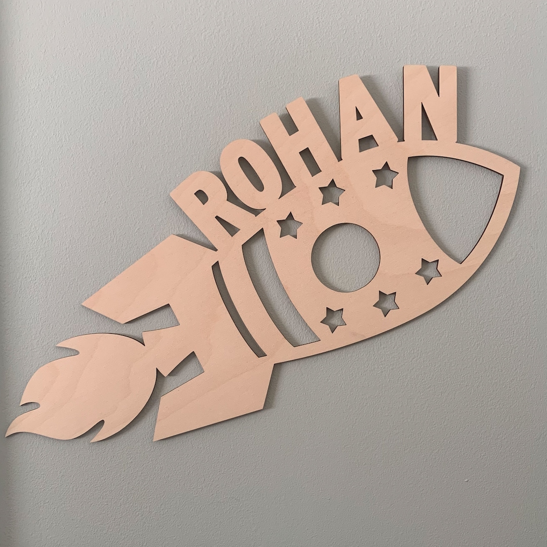 Personalised Rocket Bedroom Sign, Space Room Boys, Space Room Girls ...