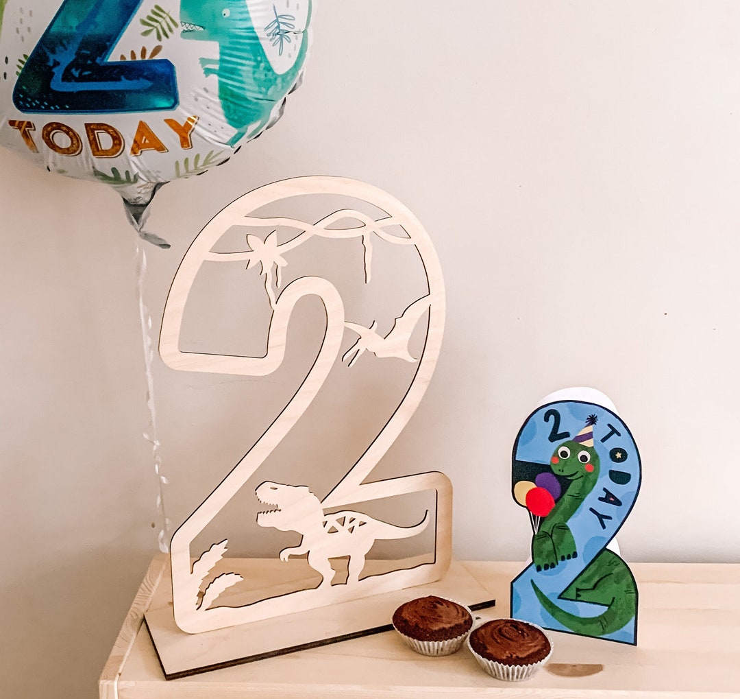 Children’s Birthday Table Decorations, Number 2 Decoration, Number ...
