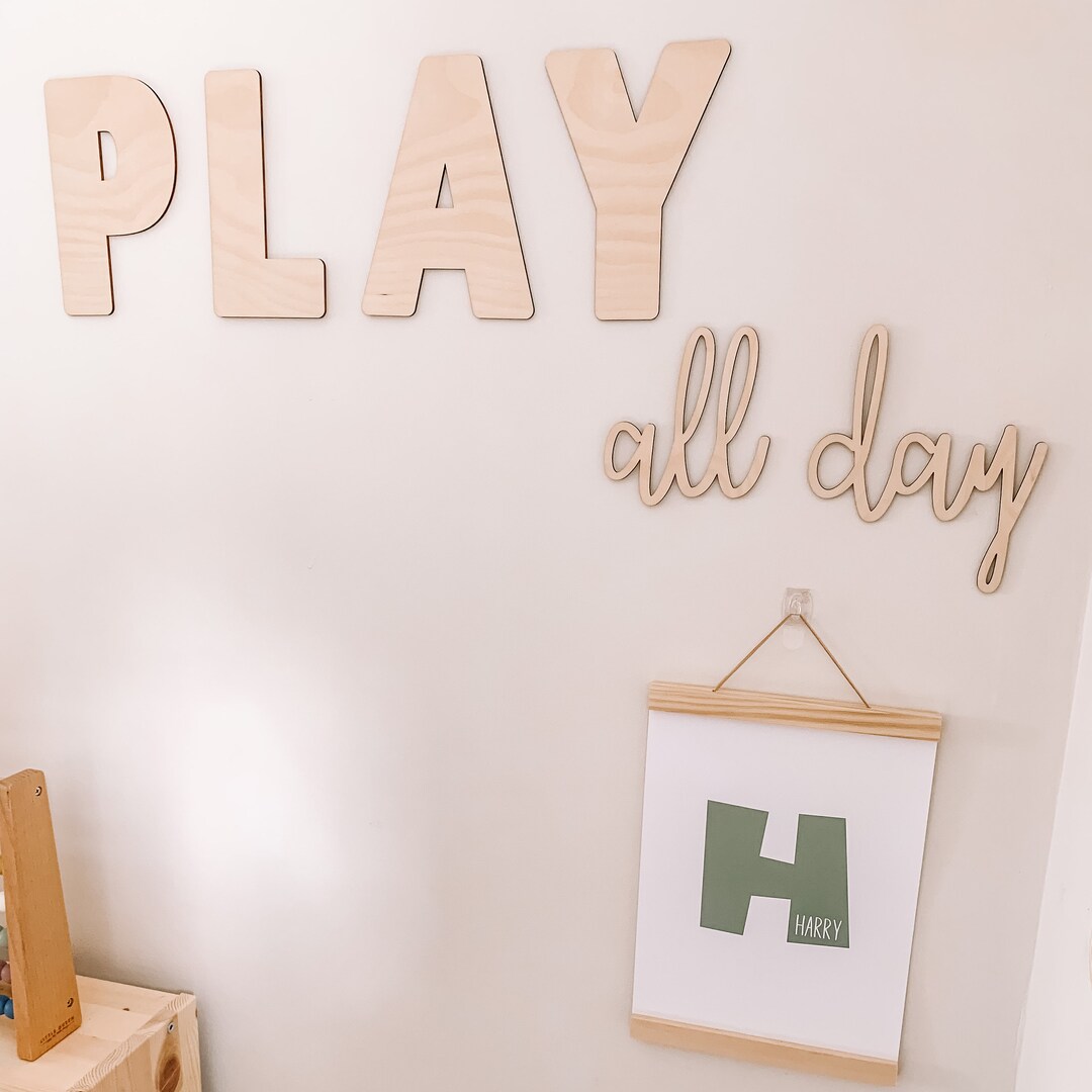 Play All Day Sign Play Sign Sign for Playroom Wooden - Etsy