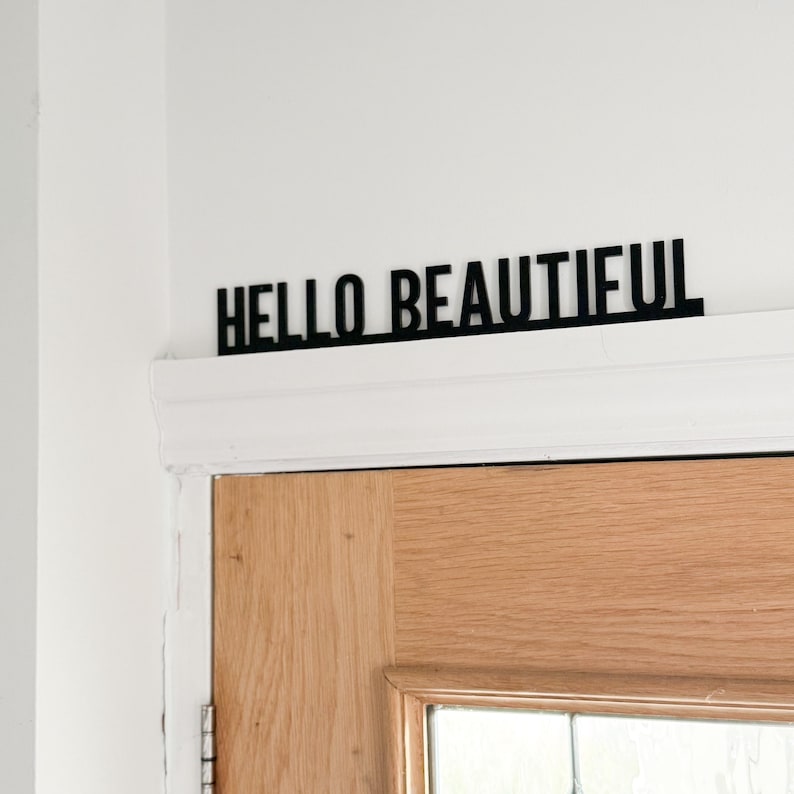 Hello Beautiful Door Topper, Novelty Sign Gift, Hallway Sign - Etsy