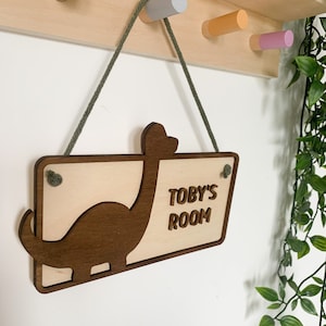 Dinosaur Name Sign, Dinosaur Door Sign, Dinosaur Bedroom, Nursery Name ...