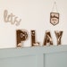 Let’s Play Sign, Play Sign, Sign for Playroom, Wooden Nursery Decor ...