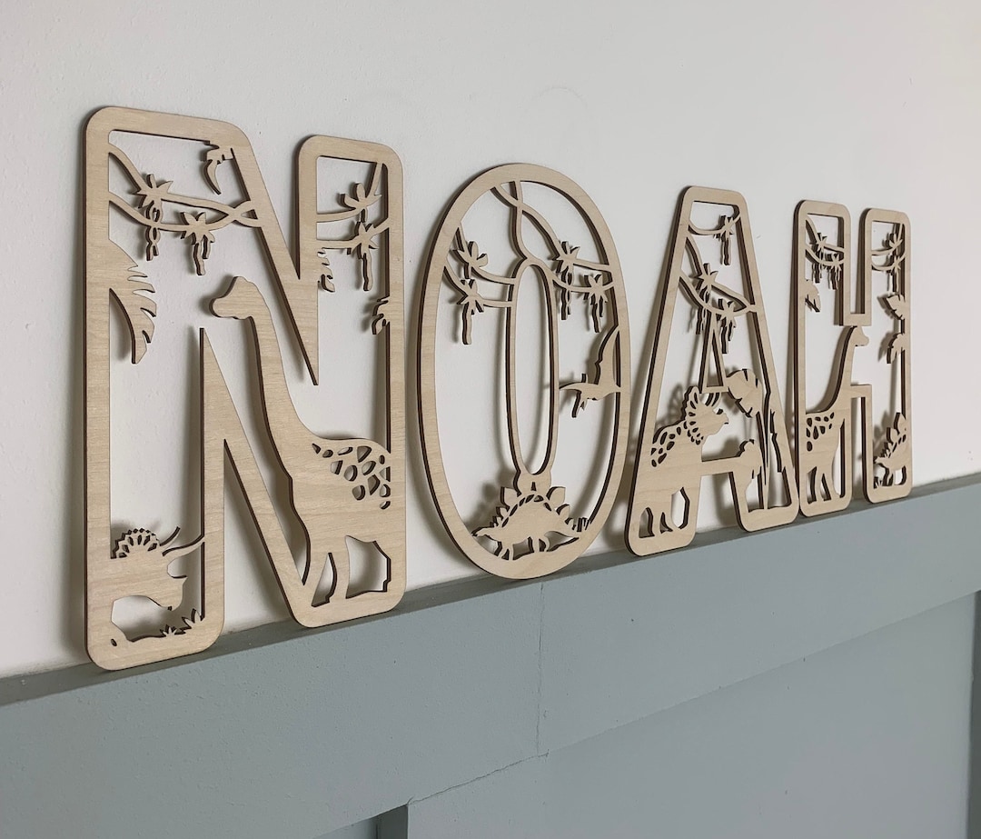 Dinosaur Letters, Nursery Name Sign, Dinosaur Name Sign, Personalised ...