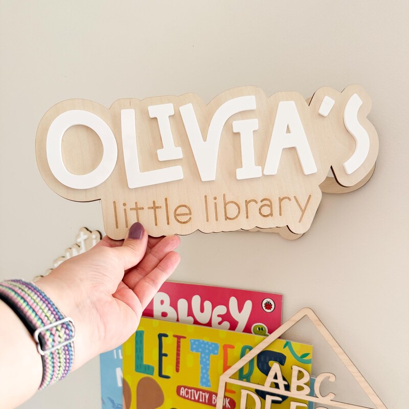 Library Sign - Etsy