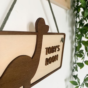 Dinosaur Name Sign, Dinosaur Door Sign, Dinosaur Bedroom, Nursery Name ...