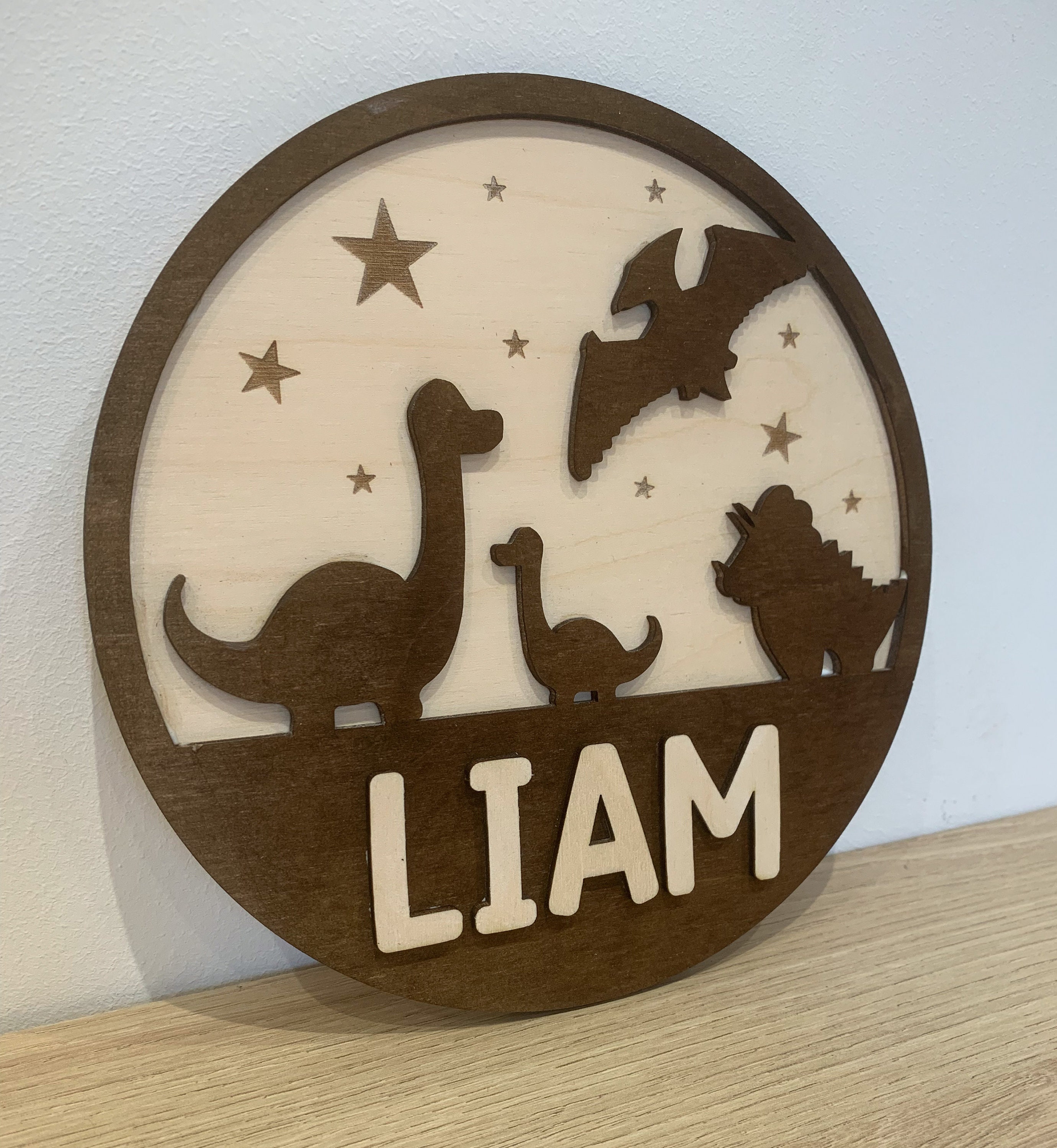 Dinosaur Plaque, Childrens Name Plaque, Custom Name Plaque, Wall Plaque ...