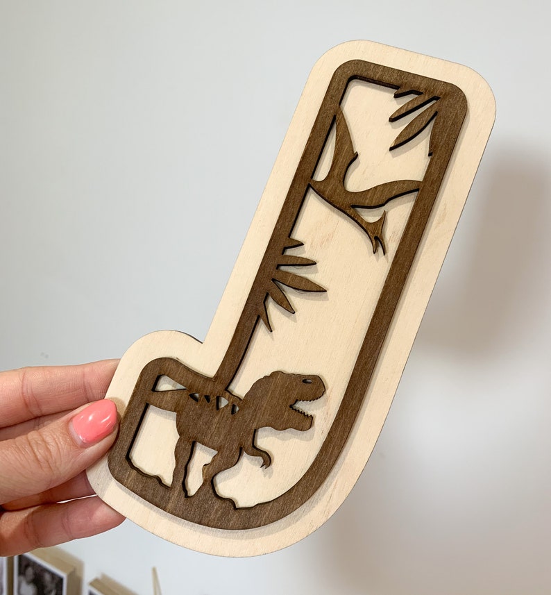 Dinosaur Wood Name Sign: Personalized Children's Wall Decor - Etsy