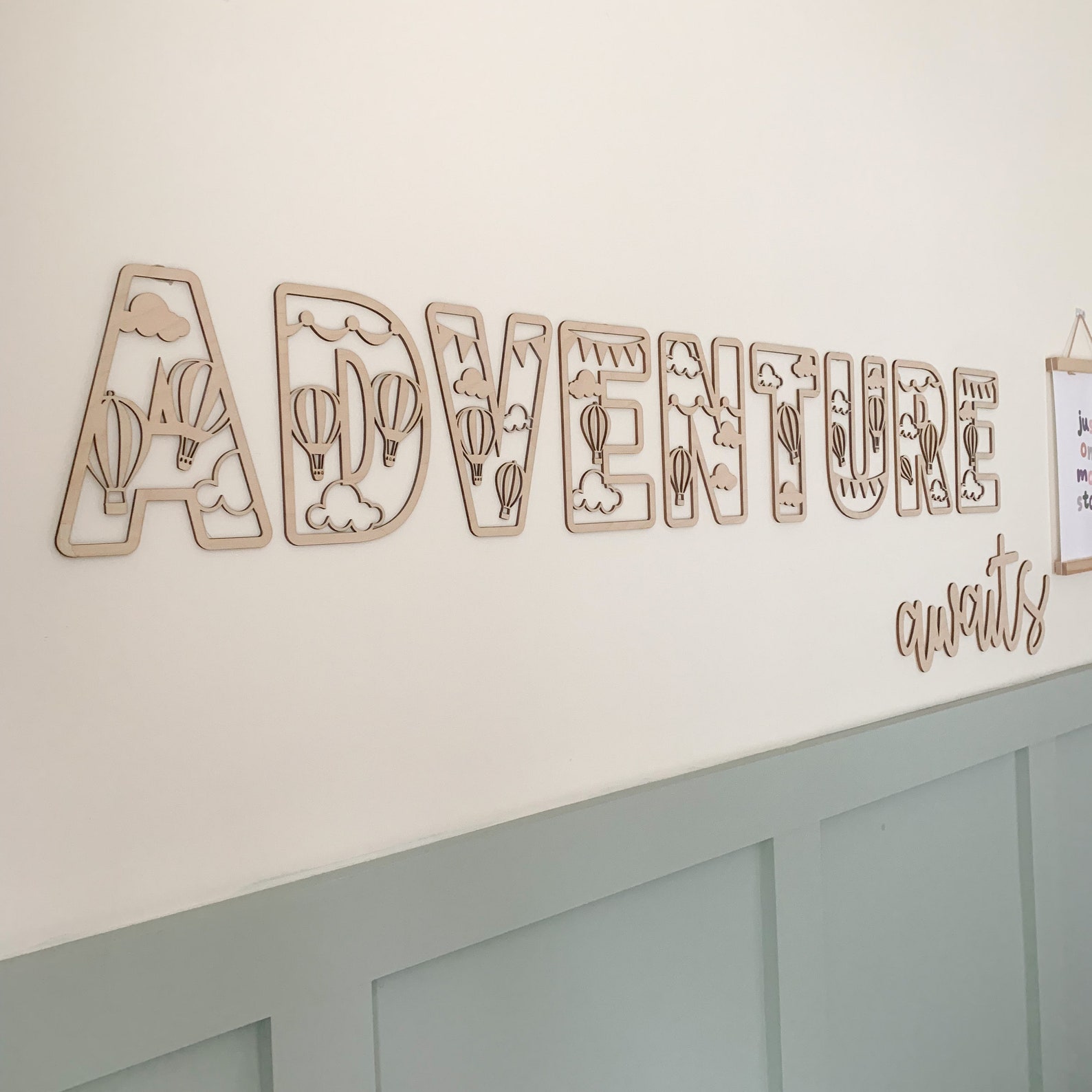 Adventure Awaits Playroom Sign, Safari Nursery, Wall Lettering, Nursery ...