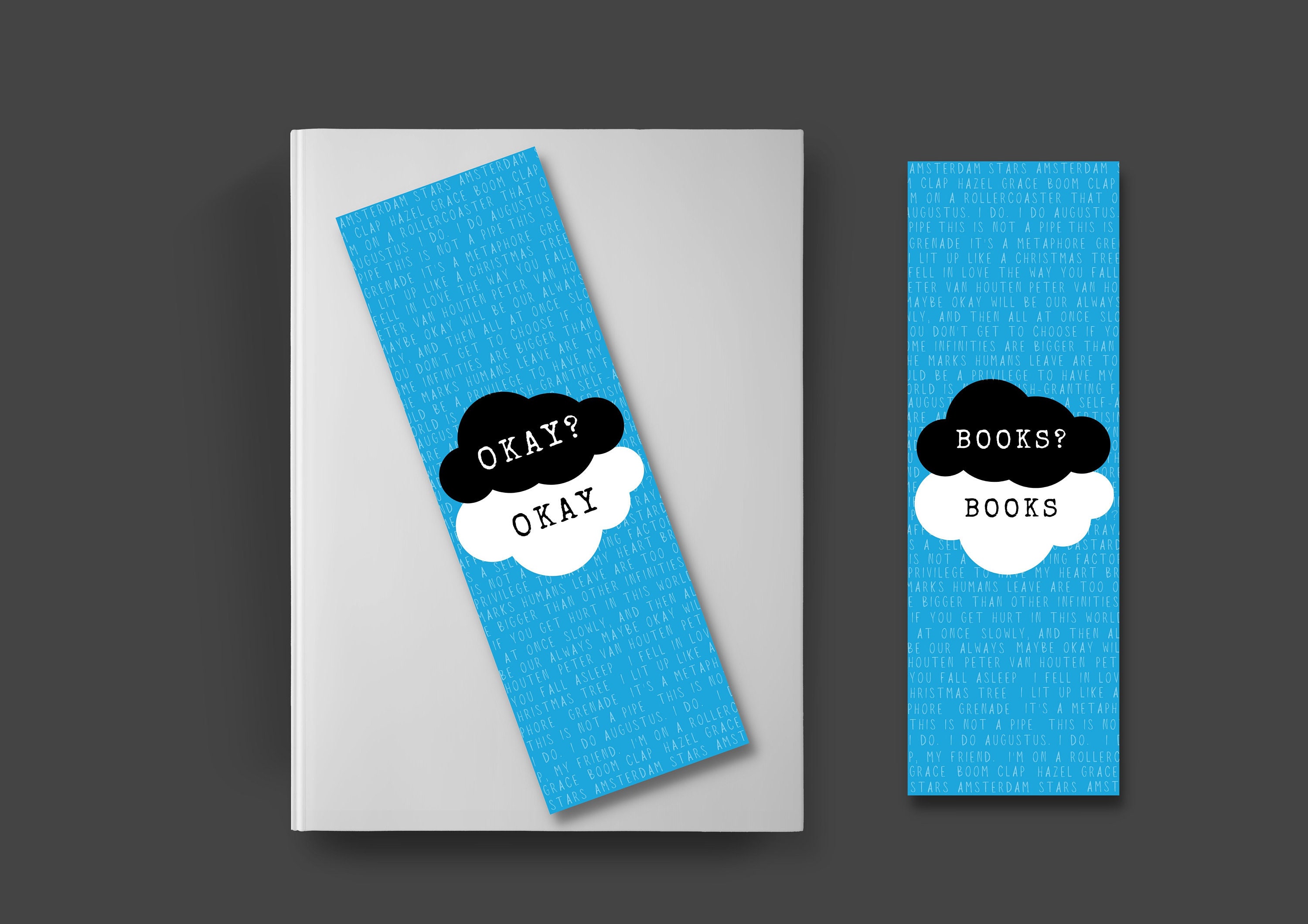 Printable the Fault in Our Stars Bookmark Bundle, Set of 8 - Book Lover ...