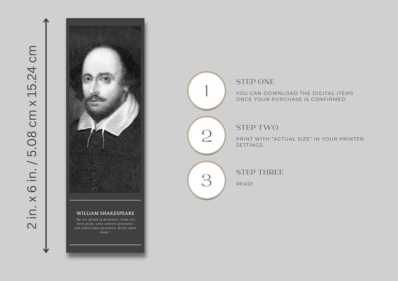 Printable William Shakespeare Bookmark Bundle With Quotes, Set of 8 ...