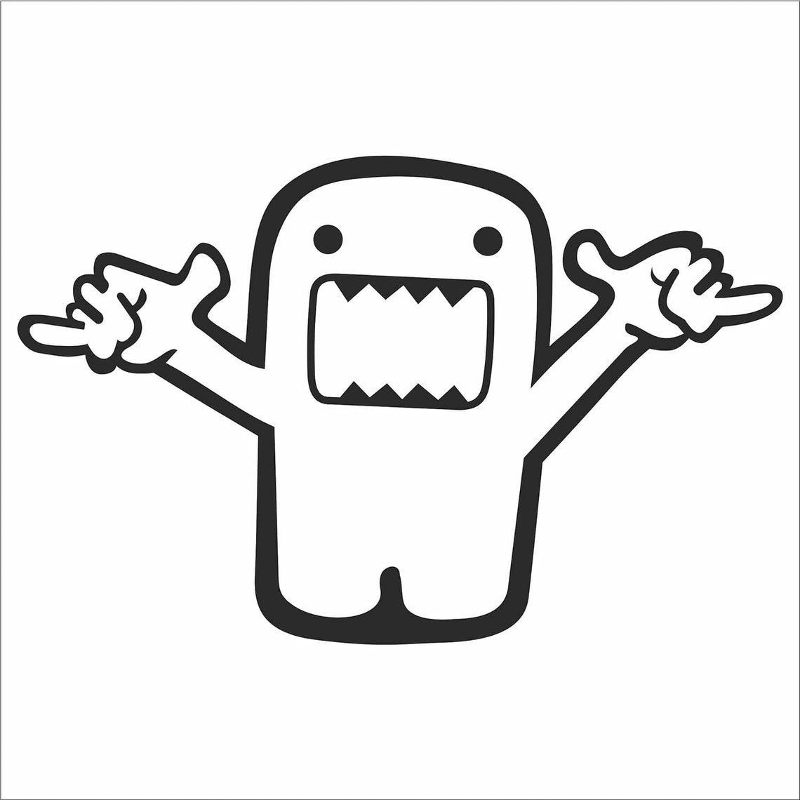 Car Sticker, Domo Kun Rock Star JDM, Decal, for Vehicles, Motorcycles ...
