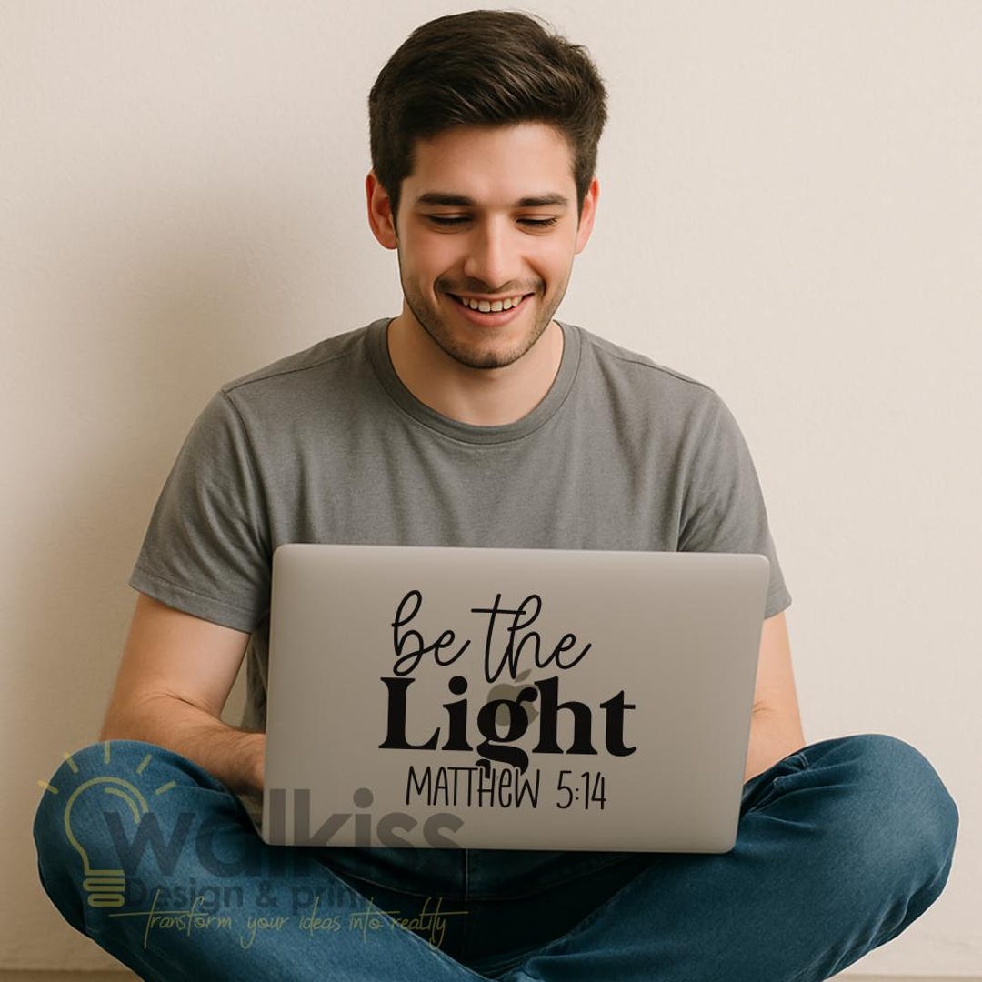 Christian Decal “be the Light” Matthew 5:14 | Permanent Bible Verse ...