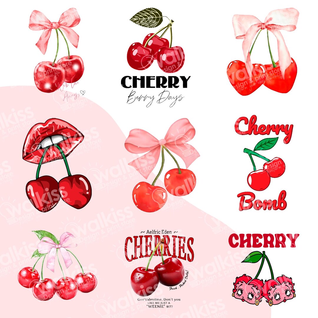 Vintage Cherry Png, Coquette Aesthetic Cherry Clipart, Cherry Shirt ...