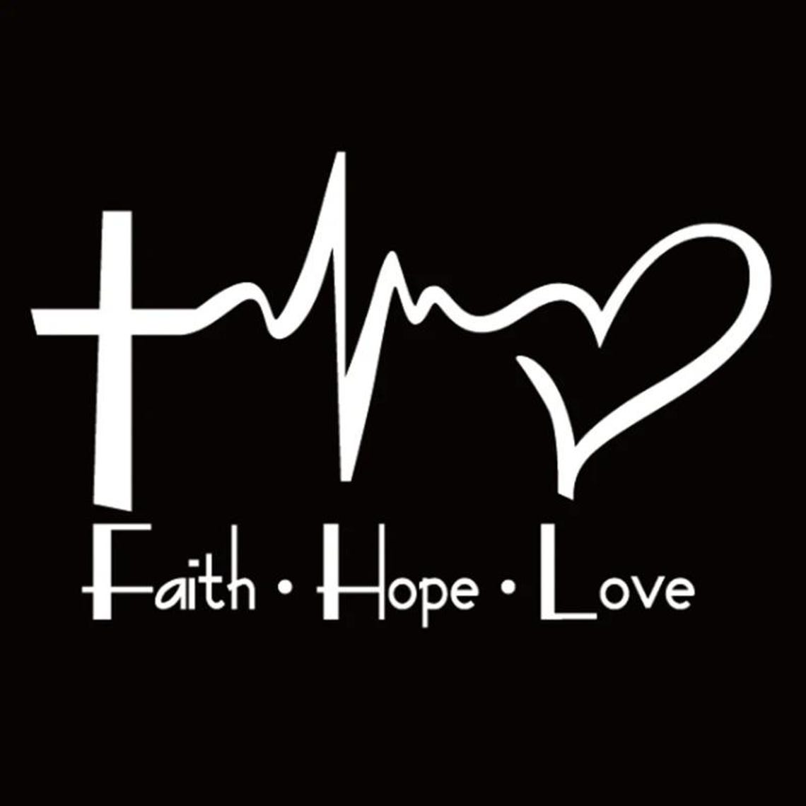 Car Sticker, Faith, Hope, Love, Christian, Jesucristo, for Vehicles ...