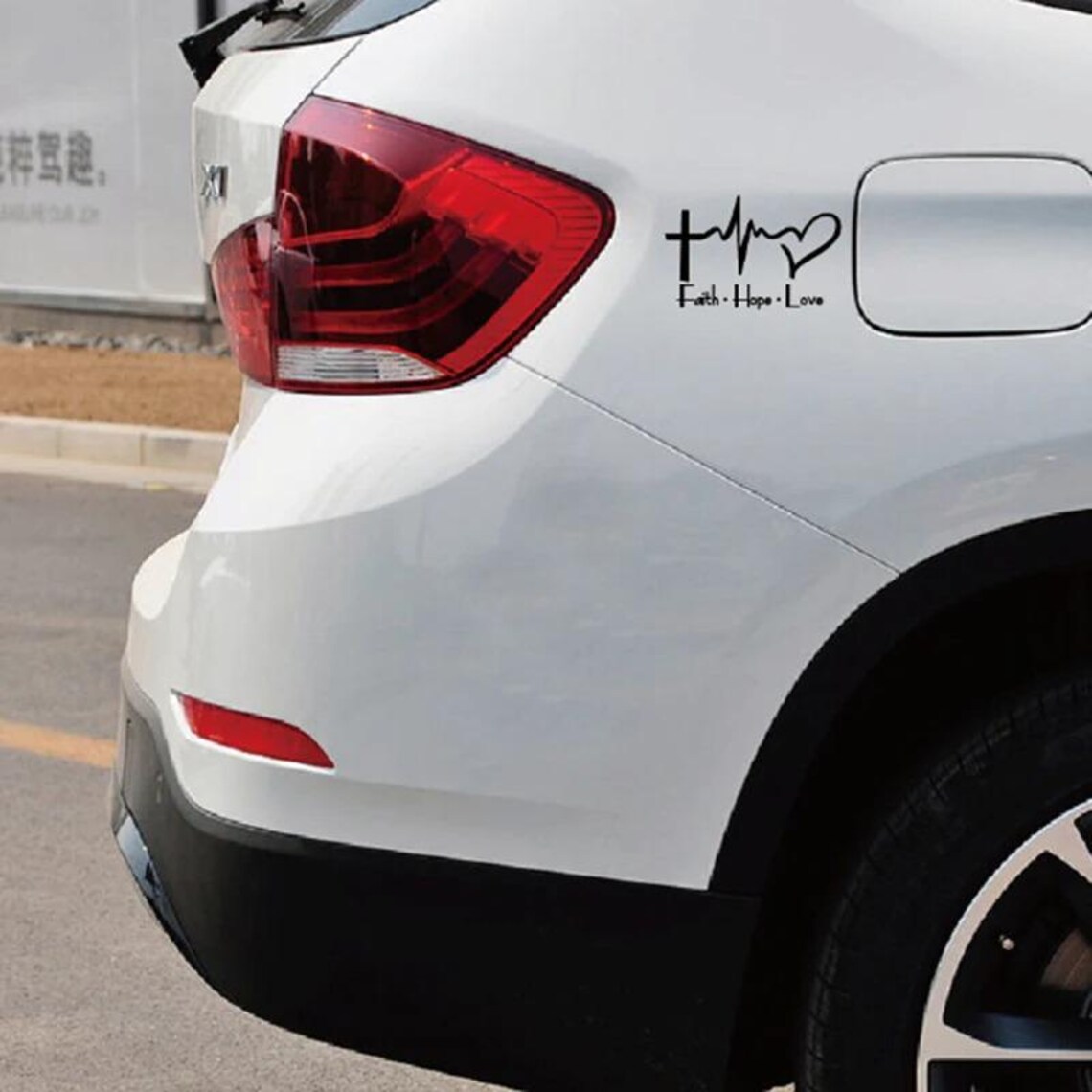Car Sticker, Faith, Hope, Love, Christian, Jesucristo, for Vehicles ...