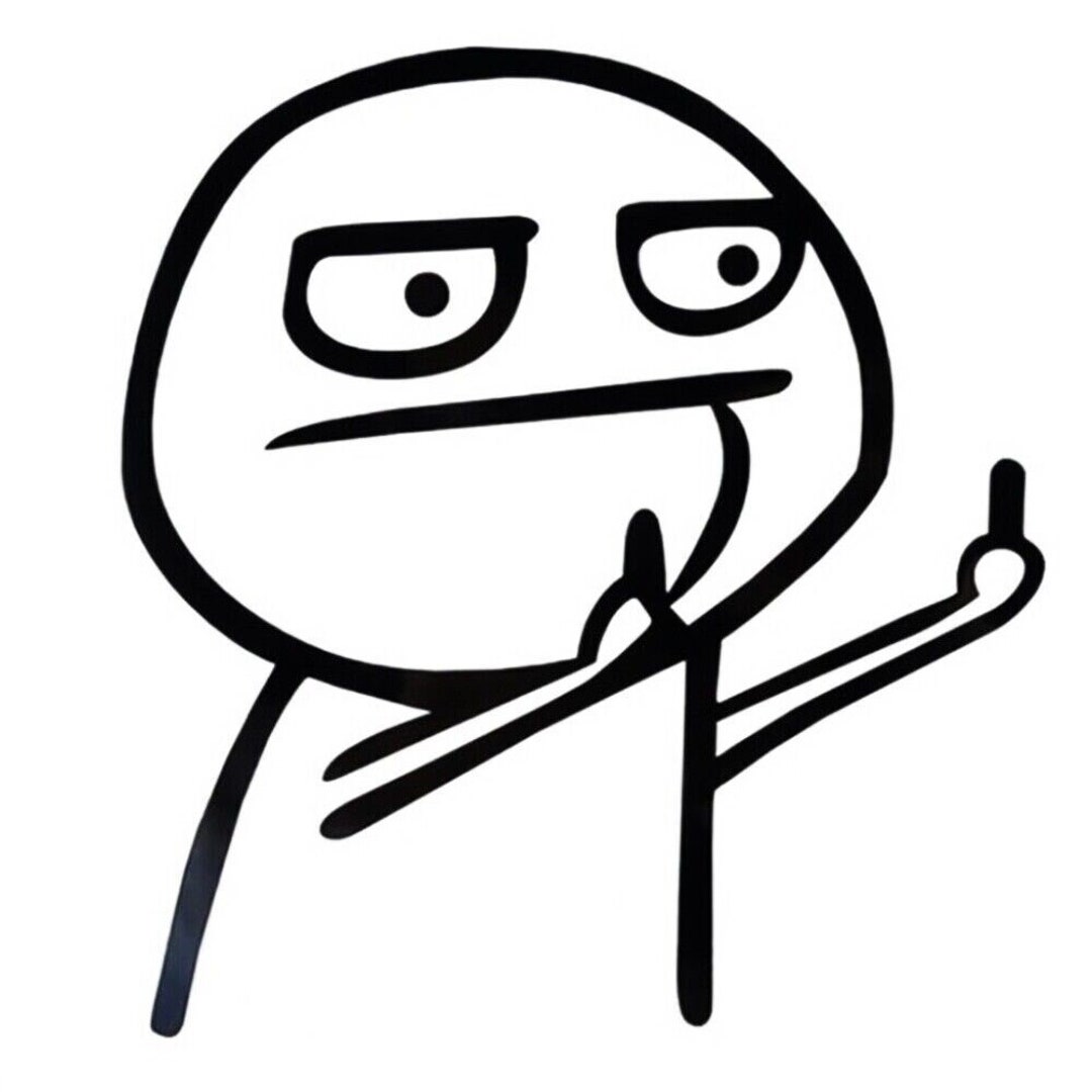 Car Sticker, Middle Finger Sticker, Rude Sticker, Middle Finger Guy ...