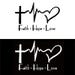 Car Sticker, Faith, Hope, Love, Christian, Jesucristo, for Vehicles ...