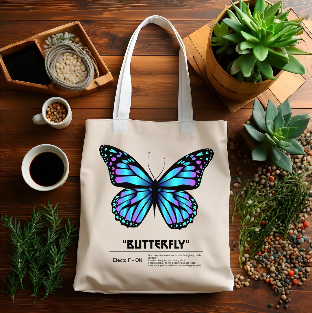 Personalized Handbag, Butterfly Design, Gift for Women and Girls, Mom ...