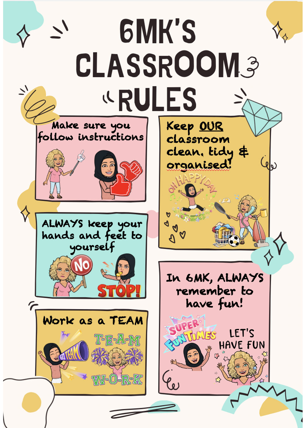 Classroom Rules | Digital Display | Editable Template | A3/A4 Printable ...